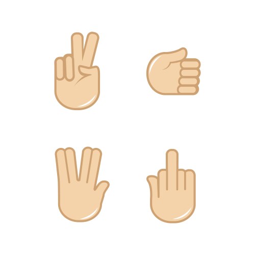 Hand sign language Royalty Free Vector Image - VectorStock