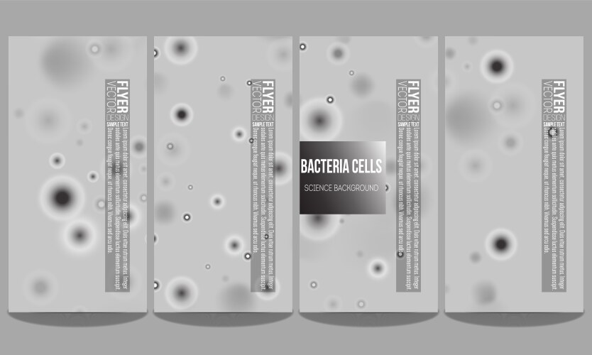Set of modern banners molecular research cells Vector Image