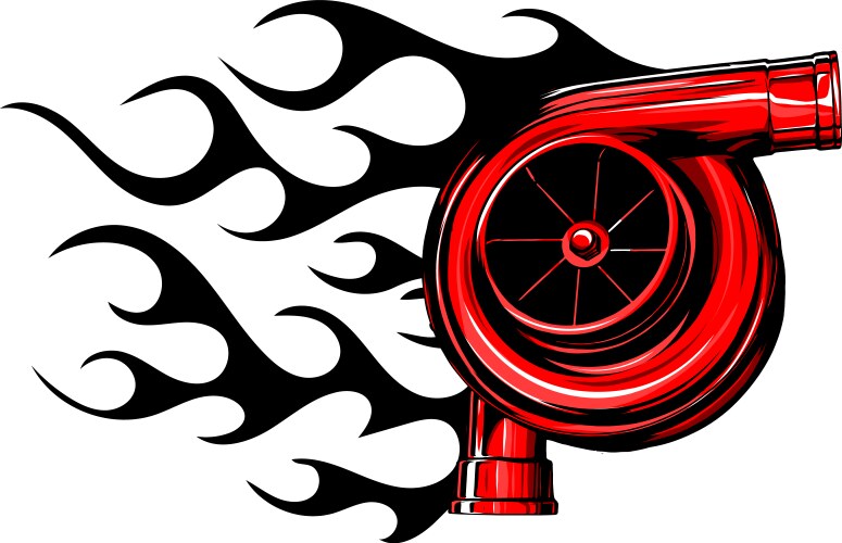 Isolated monochrome of car turbo Royalty Free Vector Image