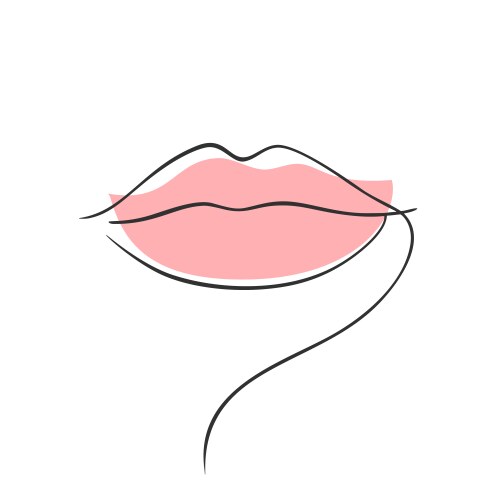 Continuous Line Lips Vector Images (over 2,100)