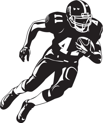 Touchdown tornado iconic black logo design of nfl Vector Image