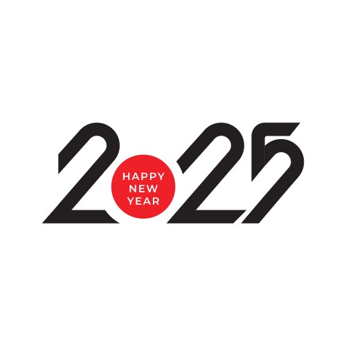 2025 typography logo design concept Royalty Free Vector