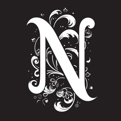 Letter N Font Calligraphy Vector Images (over 9,300)