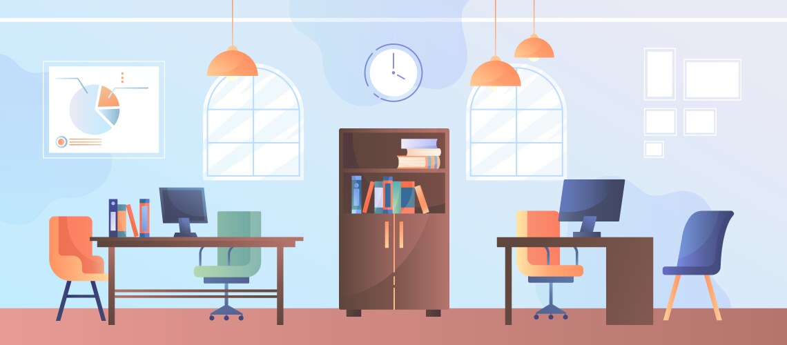 Modern office interior Royalty Free Vector Image