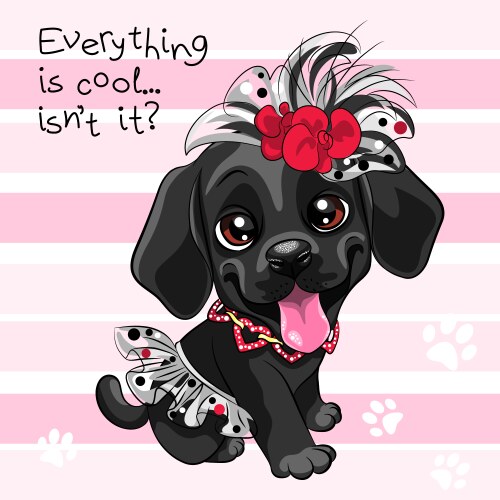 Pink Dog Cartoon Vector Images (over 3,600)