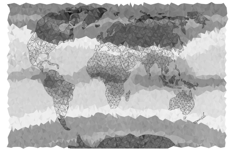 Earth Grayscale Map Vector Images (79)