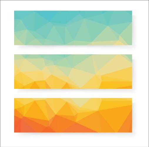 Set of abstract geometric banners Royalty Free Vector Image