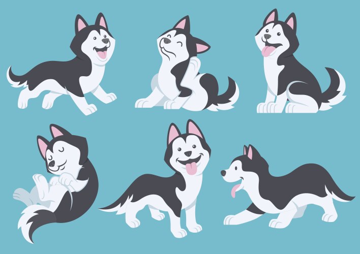 Husky Cartoon Vector Images (over 5,700)