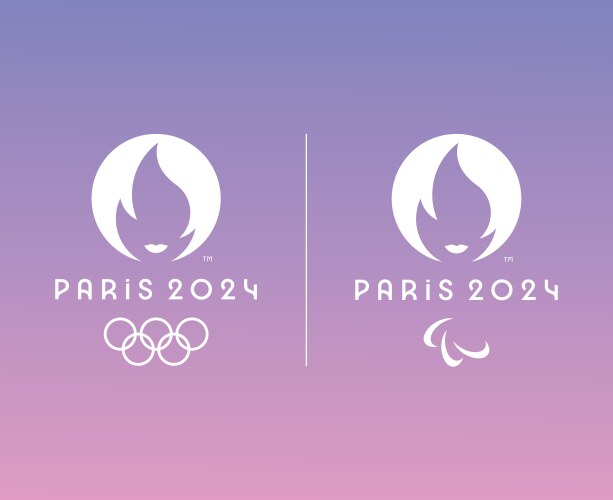Paris 2024 olympics games and paralympics Vector Image