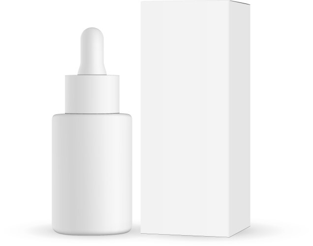 Rectangular dropper bottle paper box Royalty Free Vector