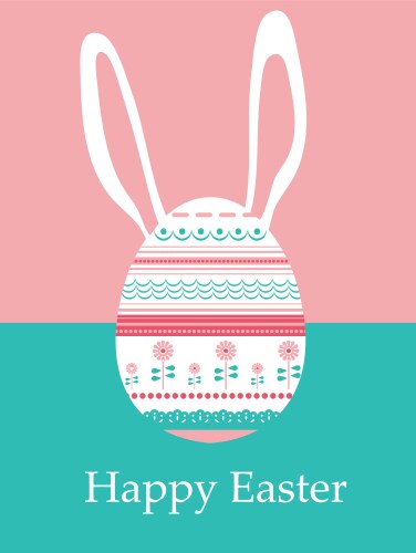 Happy easter decorated geometric style Royalty Free Vector
