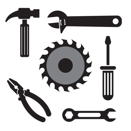 Building tool icon set Royalty Free Vector Image