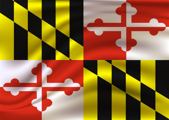 Maryland Flag Waving Vector Images (over 240)