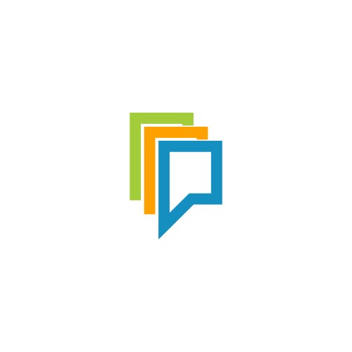 Yellow bubble chat message Royalty Free Vector Image