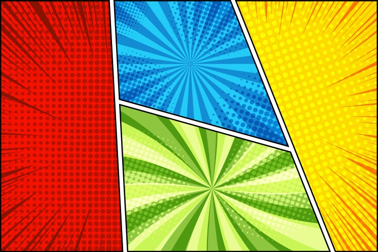 Book page comic Royalty Free Vector Image - VectorStock