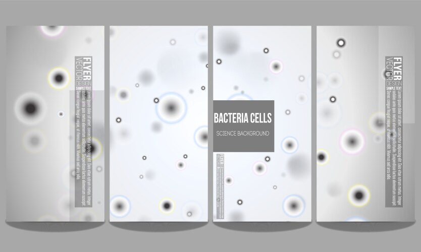 Set of modern banners molecular research cells Vector Image