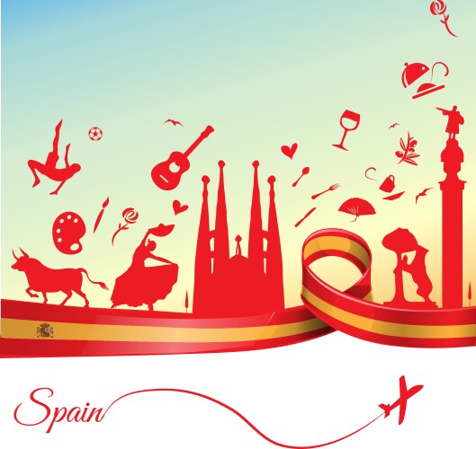 Spain background design spanish traditional Vector Image