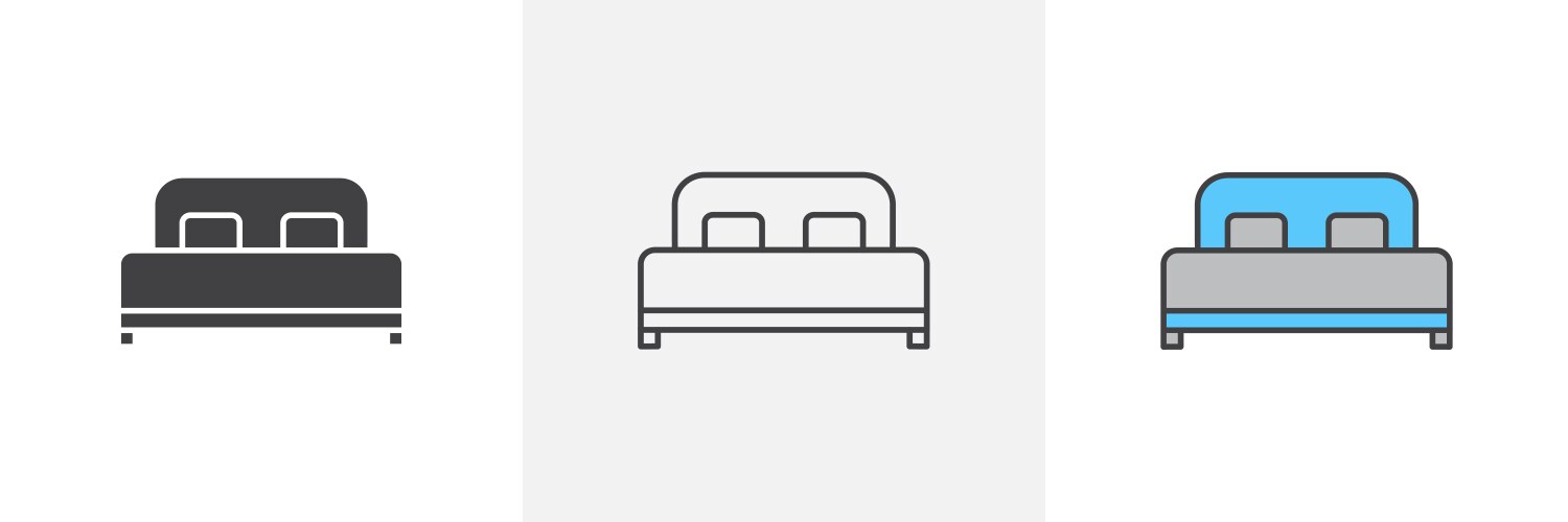 Double Bed Icon Vector Images (over 8,400)