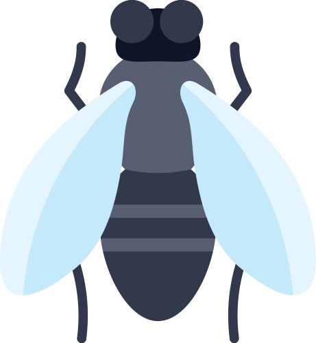 Housefly insect spreading germs and diseases icon Vector Image