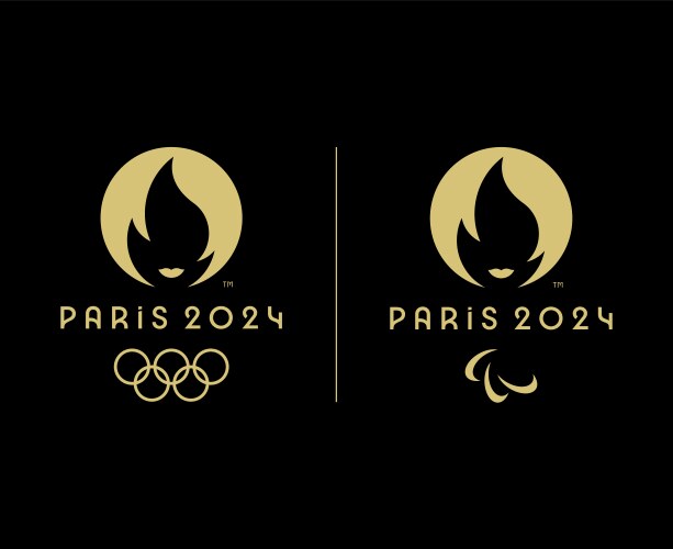 Olympic games paris 2024 logo official symbol Vector Image