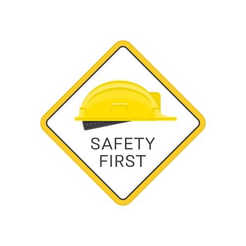 Safety first symbol Royalty Free Vector Image - VectorStock