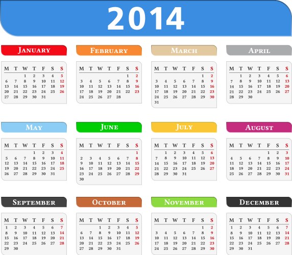 Calendar for 2021-2022 Royalty Free Vector Image