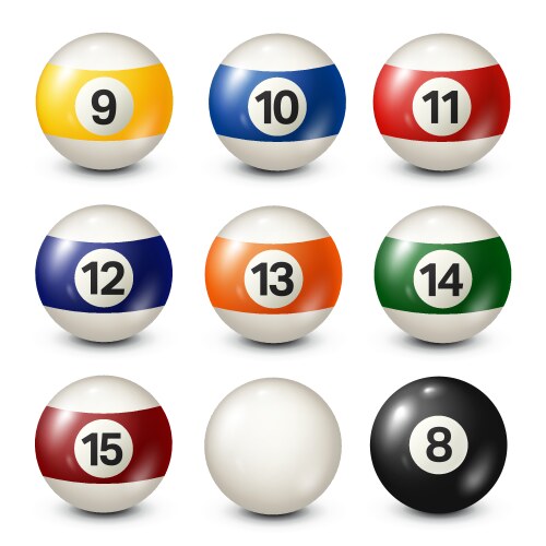 Billiard balls Royalty Free Vector Image - VectorStock