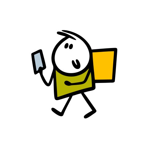 Stickman Delivery Vector Images (over 120)