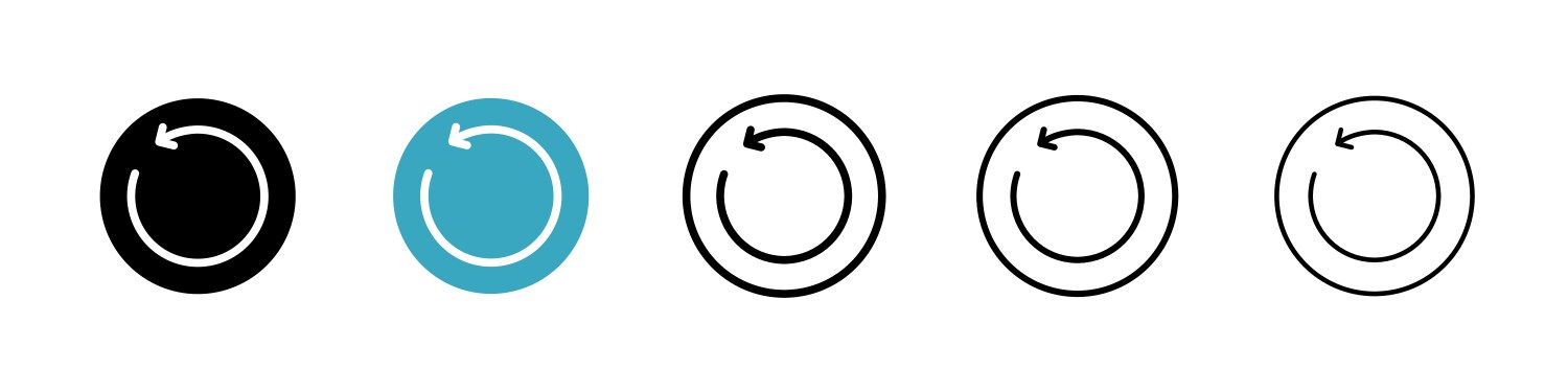 Reset Cycle Icon Set – Royalty-Free Vector | VectorStock