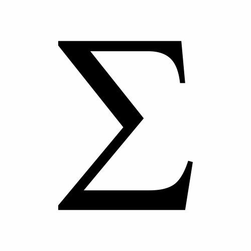 Sigma greek sign Royalty Free Vector Image - VectorStock