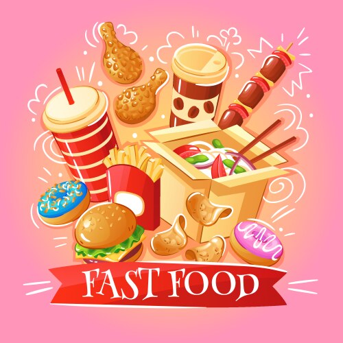Fast Food Advertising Royalty Free Vector Image
