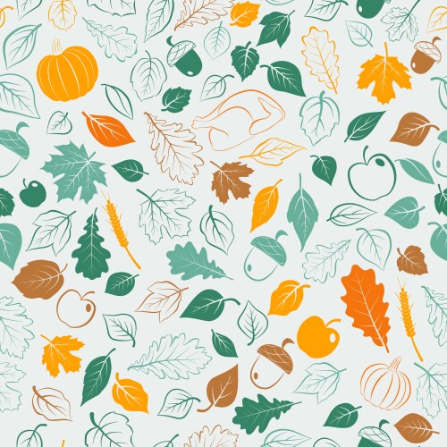 Thanksgiving autumn seamless background Royalty Free Vector
