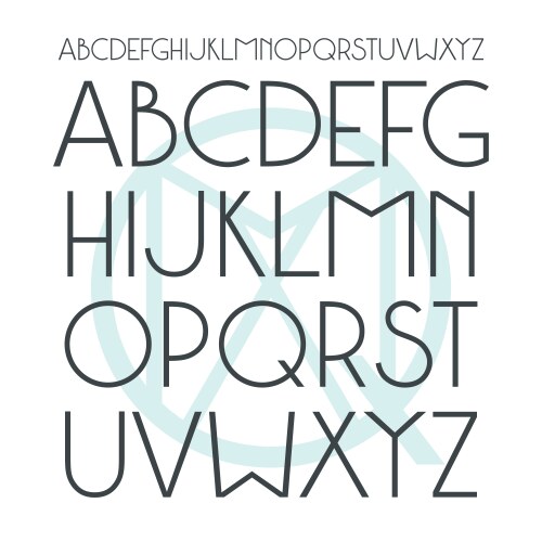 Line geometric font design abstract modern Vector Image