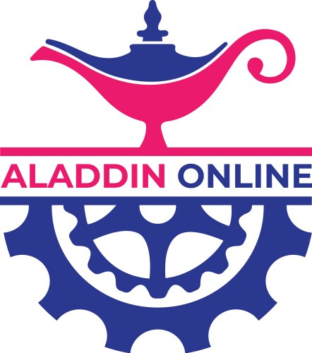 Aladdin lamp logo design Royalty Free Vector Image