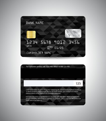 Credit Card Back Template Vector Images (over 1,500)