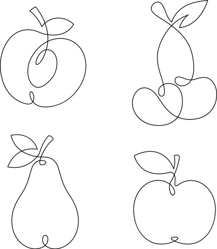Fruits Outlines Vector Images (over 120,000)