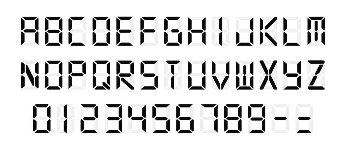 Font Digital Clock Vector Images (over 2,200)