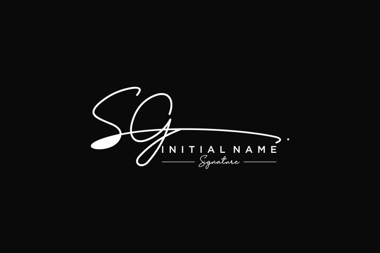 Initial Fr Signature Logo Template Hand Drawn Vector Image