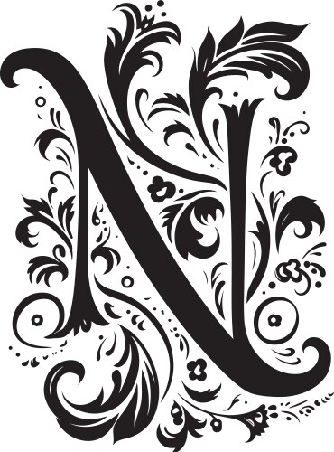 Letter N Font Calligraphy Vector Images (over 9,300)