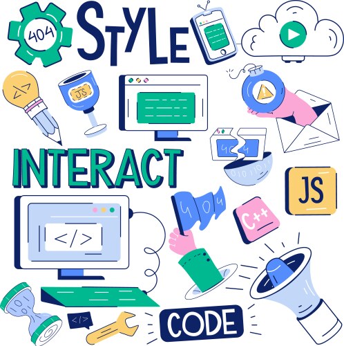 Programming pattern depicting software coding web Vector Image