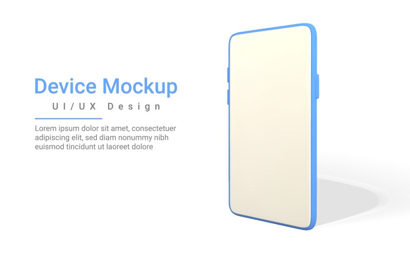 Realistic smartphone mockup template Royalty Free Vector