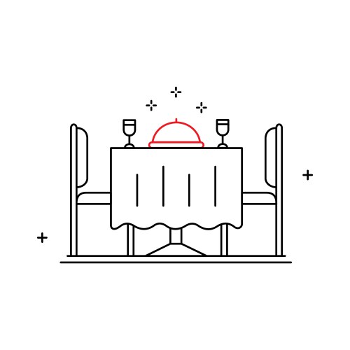 Restaurant dining table dinner Royalty Free Vector Image