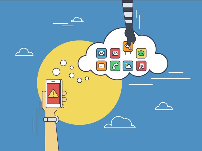 Cute glowing sun and smiling cloud characters Vector Image