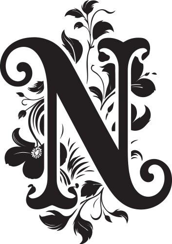 Letter N Font Calligraphy Vector Images (over 9,300)