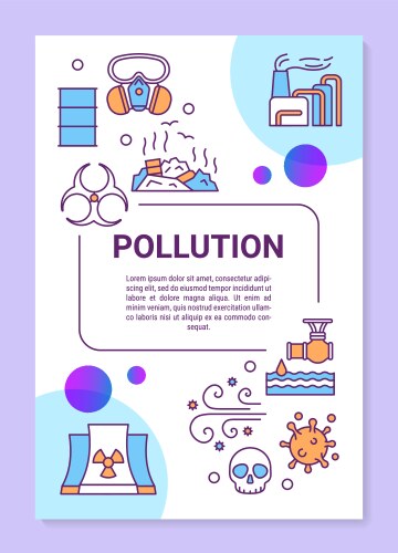 Poster design with stop pollution Royalty Free Vector Image