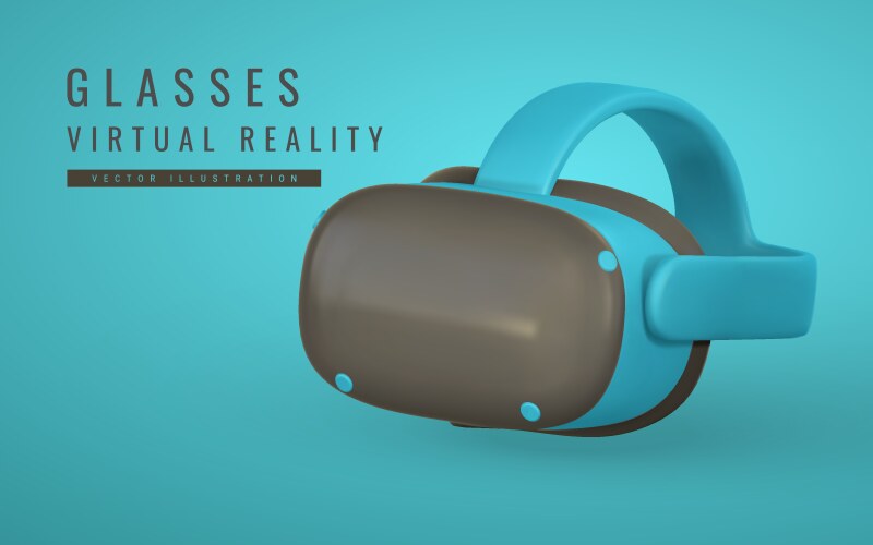 Virtual reality 3d vr glasses for gaming Vector Image
