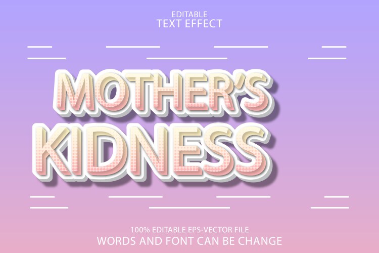 Purple leaf text effect emboss cartoon style Vector Image