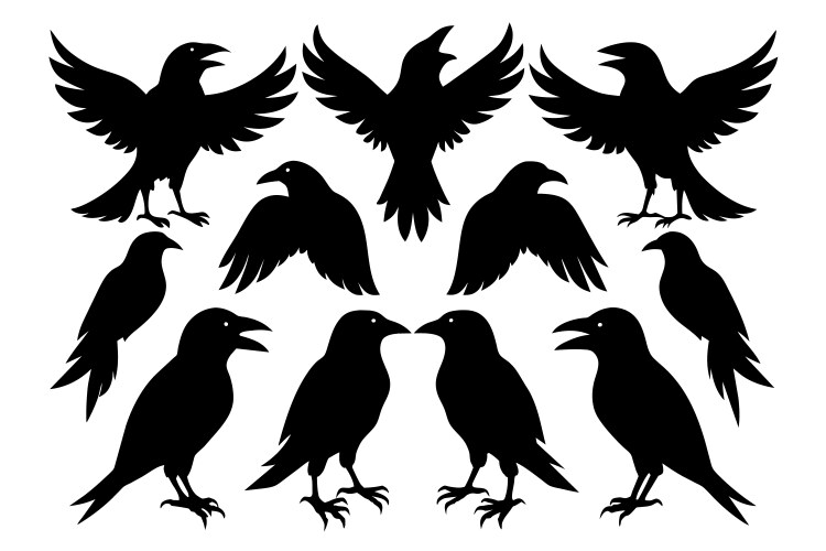 Crow Outline Vector Images (over 2,300)