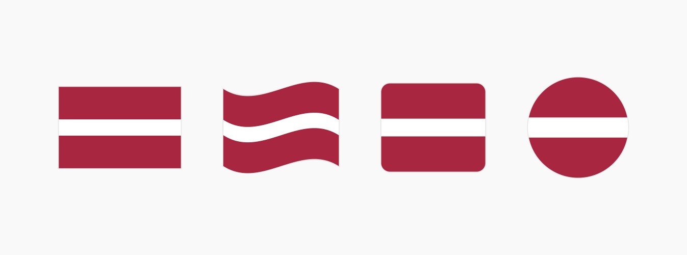 Poland flag set of flags collection Royalty Free Vector