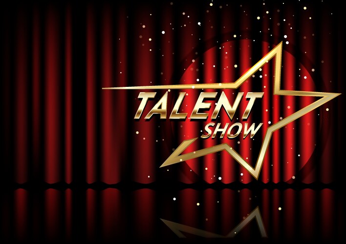 Kids talent show poster banner template Royalty Free Vector